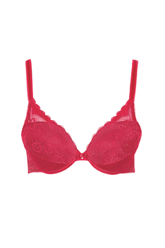 Lisca EVELYN Push-up BH A1 rood